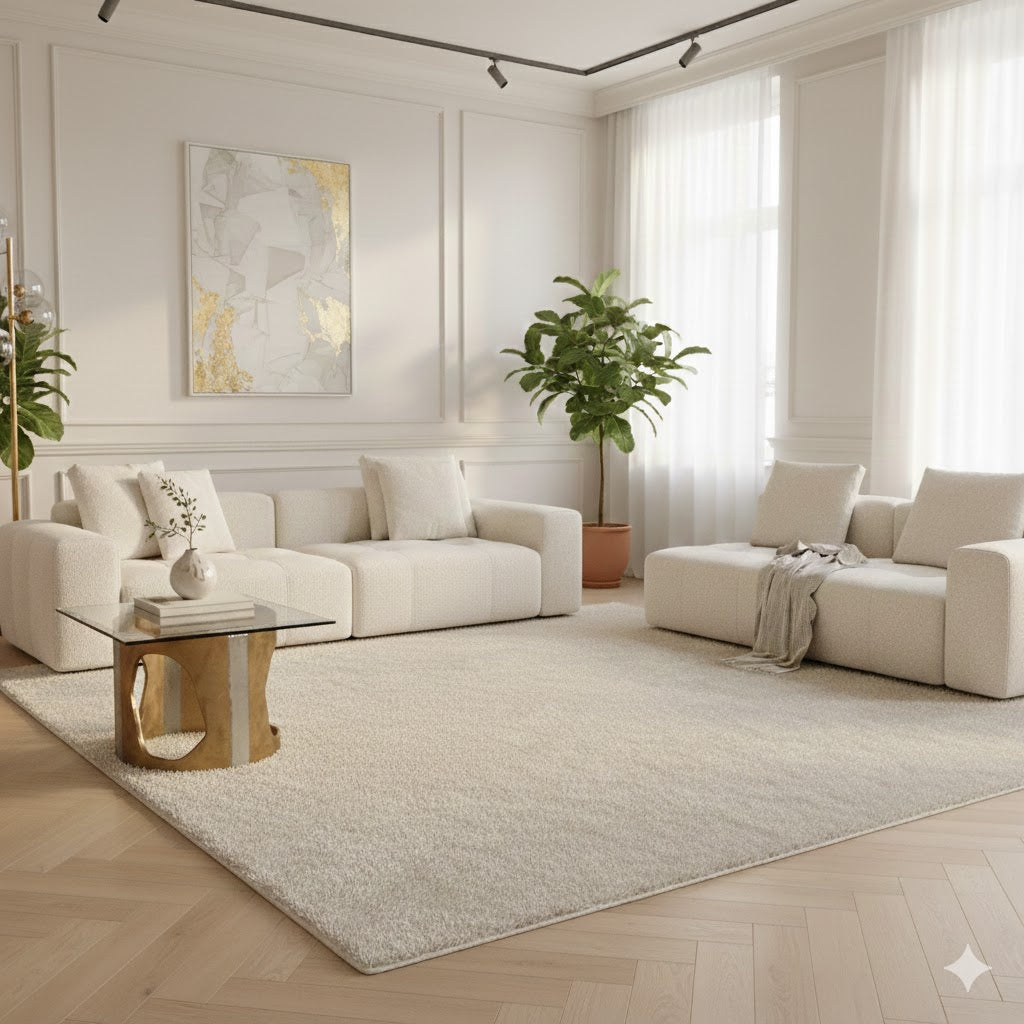 Sculptural Design: Square Glass Coffee Table with Two-Tone Metal Base ...